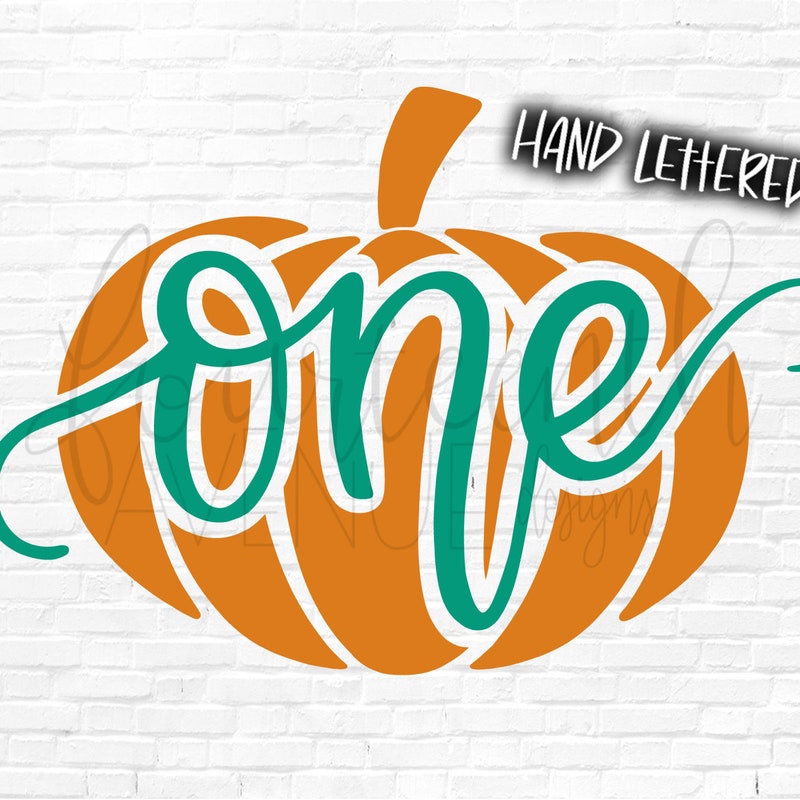 One Pumpkin Svg File - Etsy