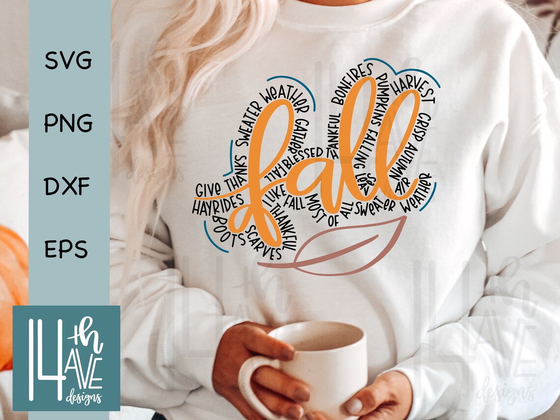 Fall SVG Fall Words SVG Dxf Png Clip Art Hand Lettered - Etsy