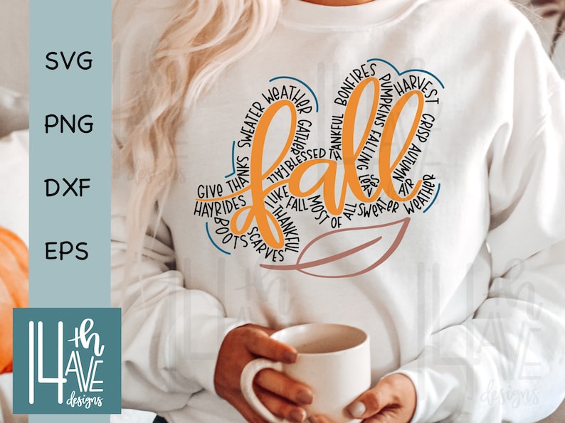 Fall SVG Fall Words SVG Dxf Png Clip Art Hand Lettered - Etsy