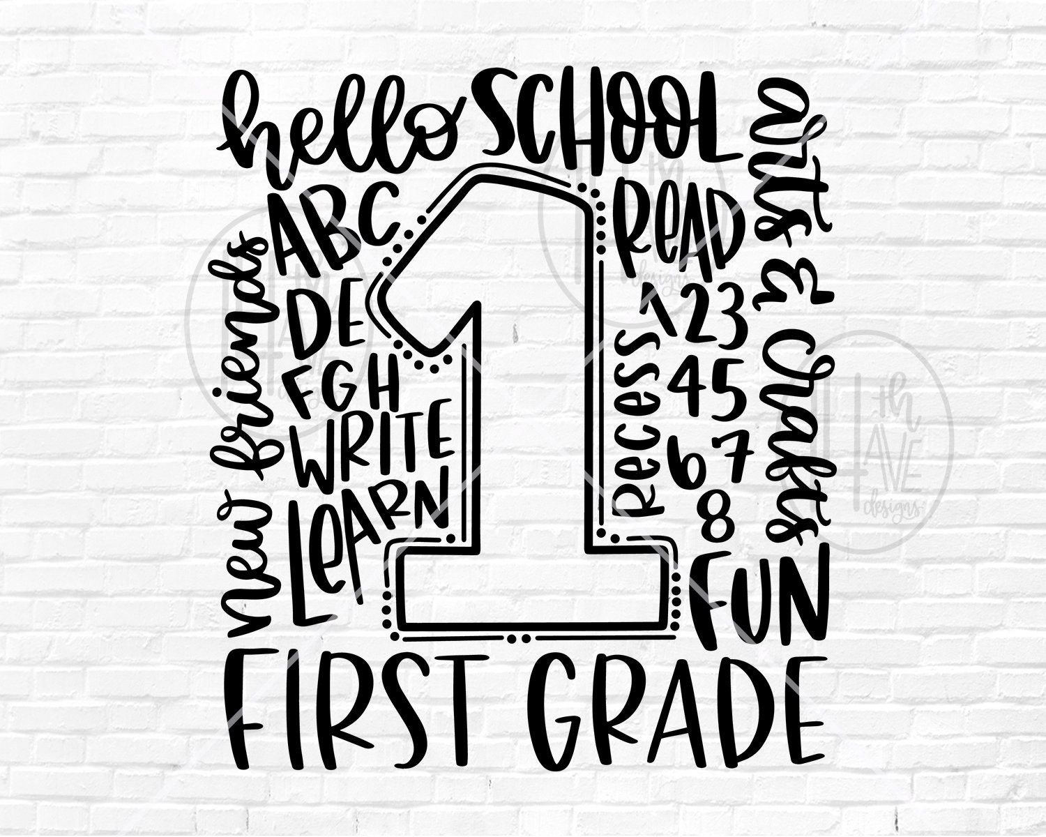 First Grade SVG / First Grade Typography / 1st Grade / First | Etsy