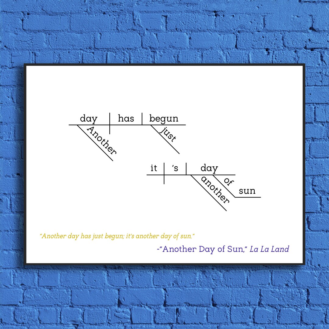 La La Land Sentence Diagram Print - Etsy
