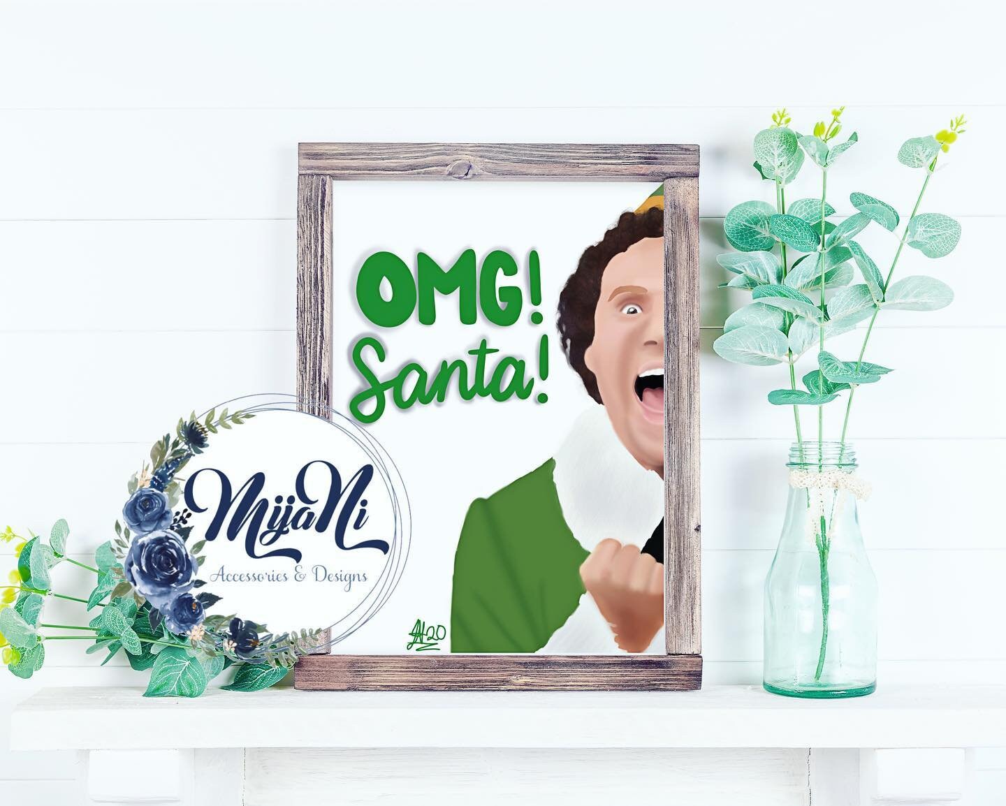 Elf Buddy the Elf Christmas Movie Elf Movie OMG Santa Sticker Christmas ...