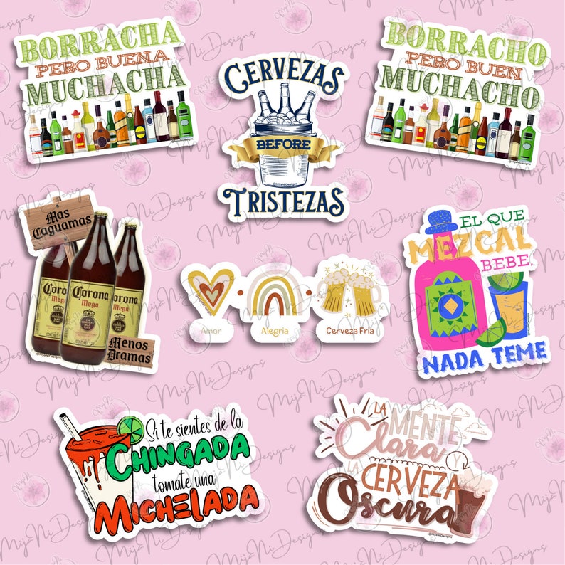 Borracho Pero Buen Muchacho – Spanglish Beer Lover Sticker or Magnet ...