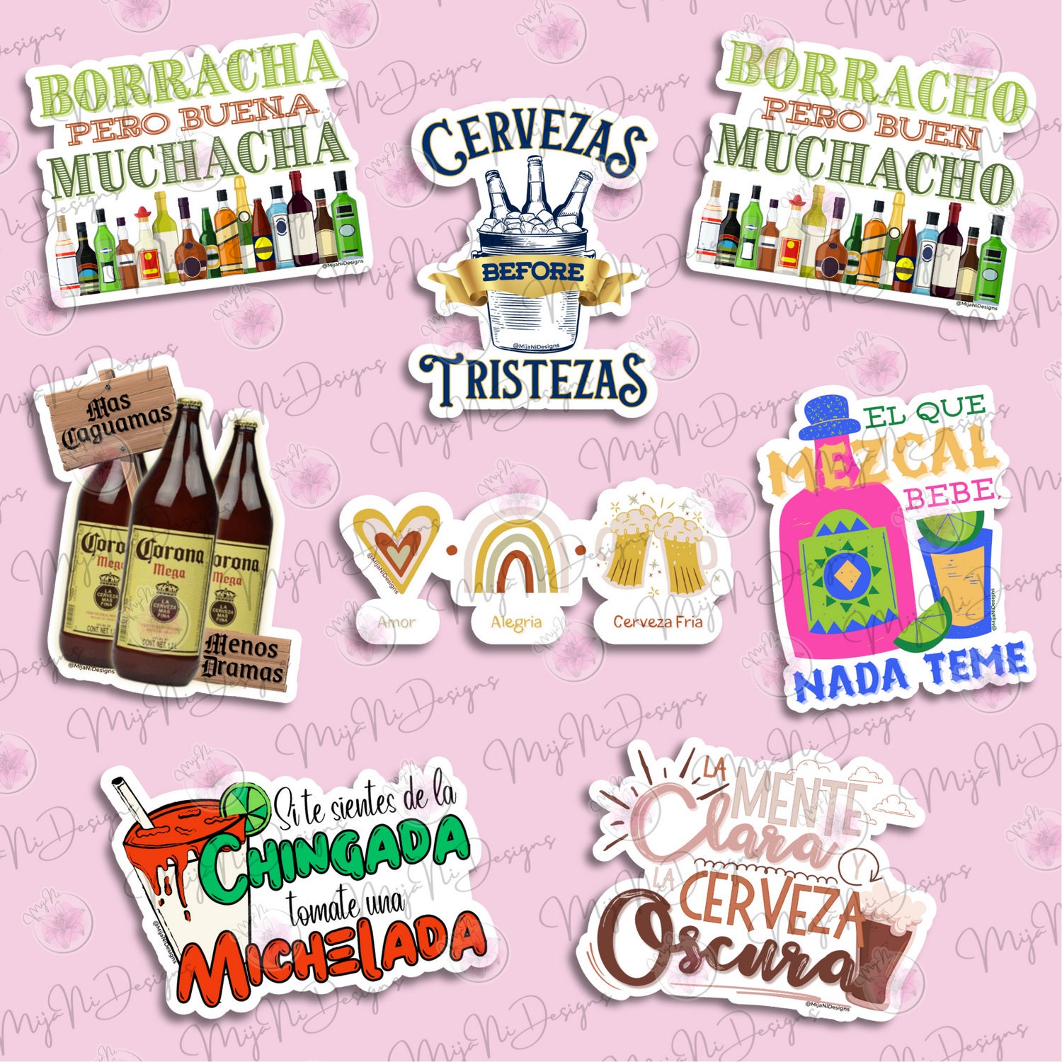 Borracho Pero Buen Muchacho – Spanglish Beer Lover Sticker or Magnet ...