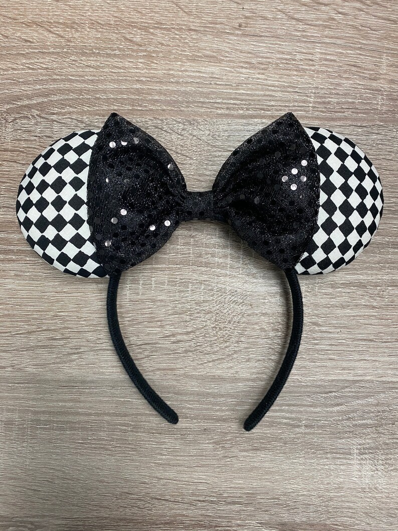 Checkered Mickey Ears - Etsy