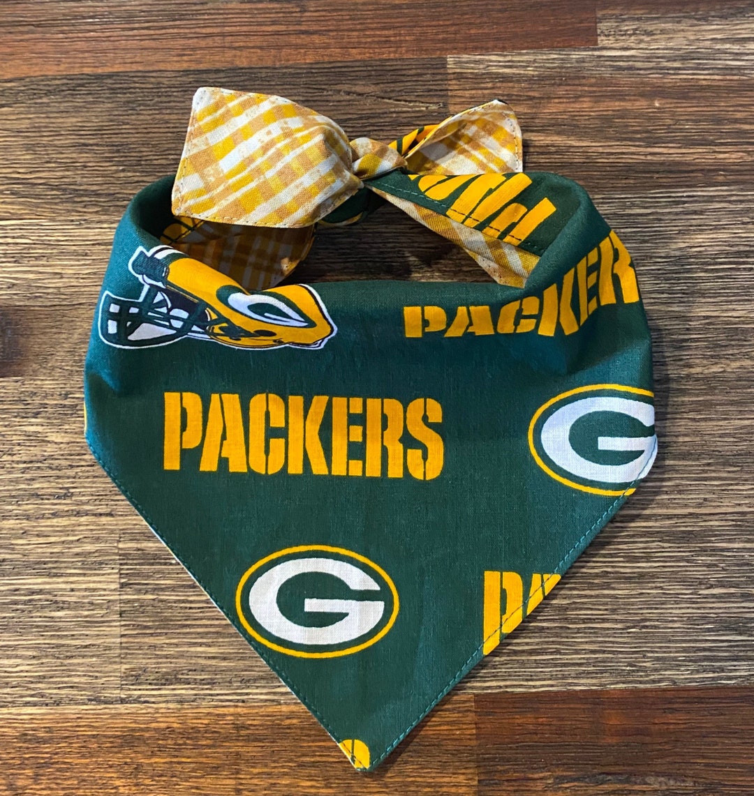 Green Bay Packers Reversible Dog Bandana - Etsy