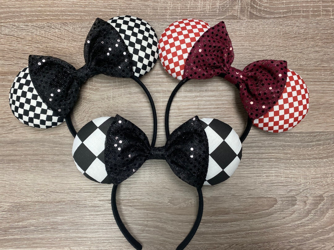 Checkered Mickey Ears - Etsy