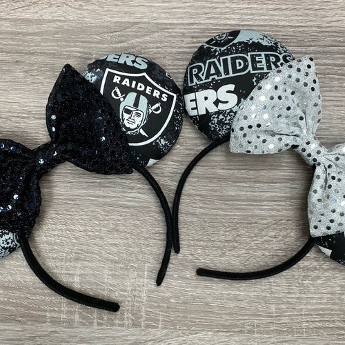 Oakland Raiders Inspired Minnie Mouse Mickey Mouse Ears - Etsy
