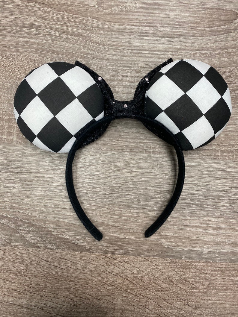 Checkered Mickey Ears - Etsy