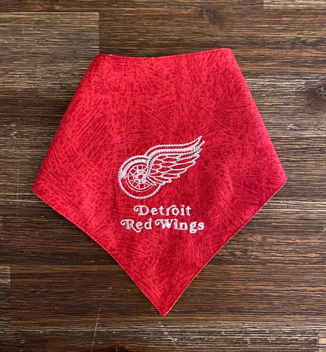 Detroit Red Wings Reversible Embroidered Dog Bandana - Etsy