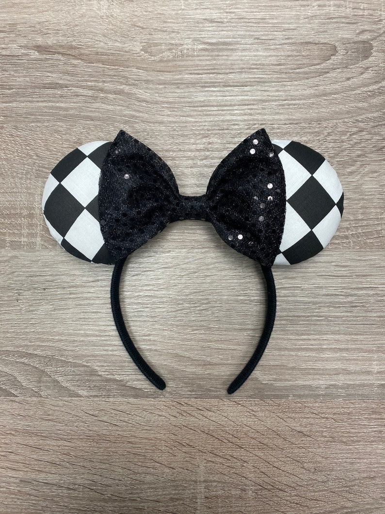 Checkered Mickey Ears - Etsy