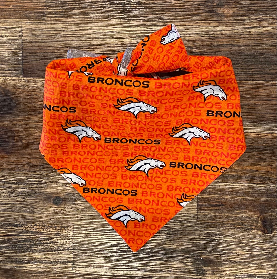 Denver Broncos Reversible Dog Bandana - Etsy