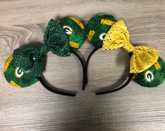 Green Bay Packers Inspired Mickey Ears | Etsy