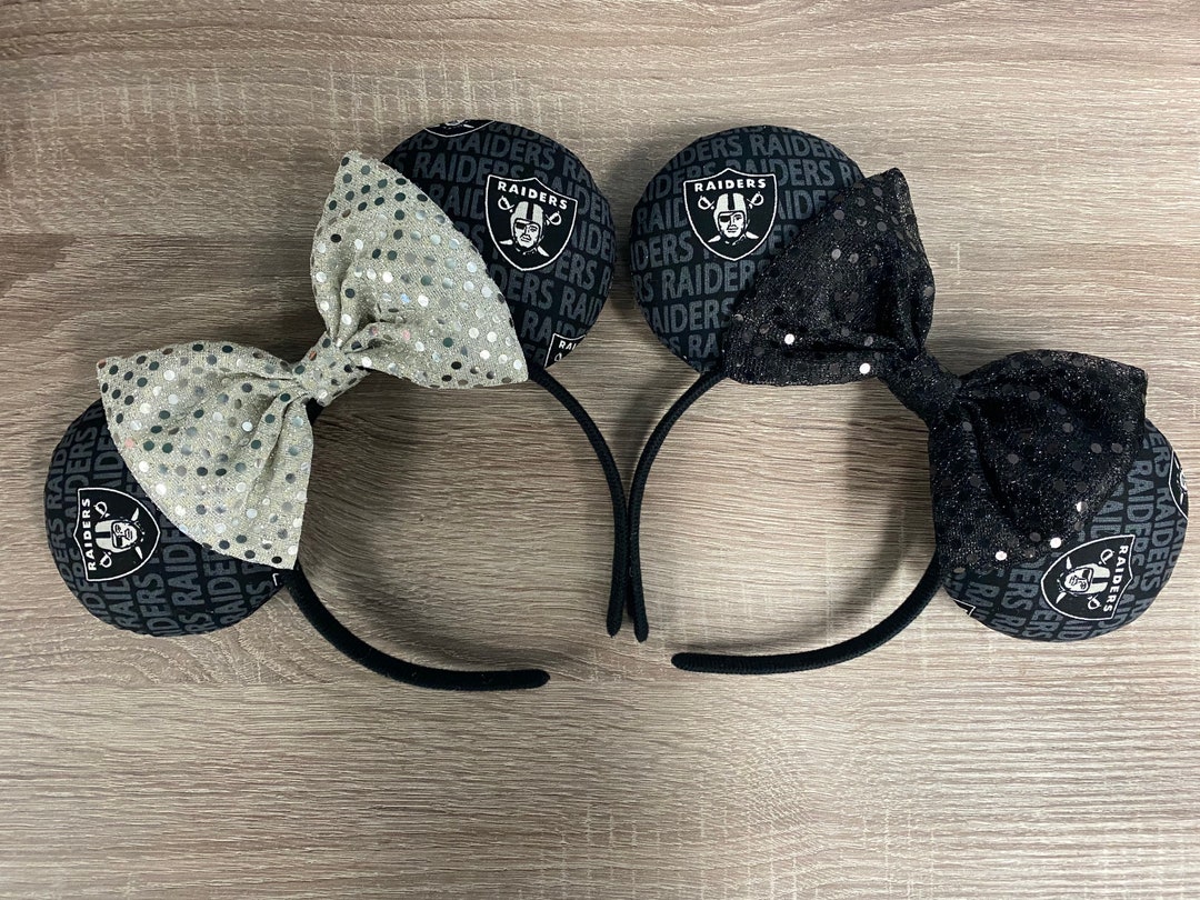 Las Vegas Raiders Inspired Mickey Ears - Etsy