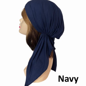 Ultra Soft Stylish Head Scarf Hair Loss Cover Headscarf Pre-tied Head ...