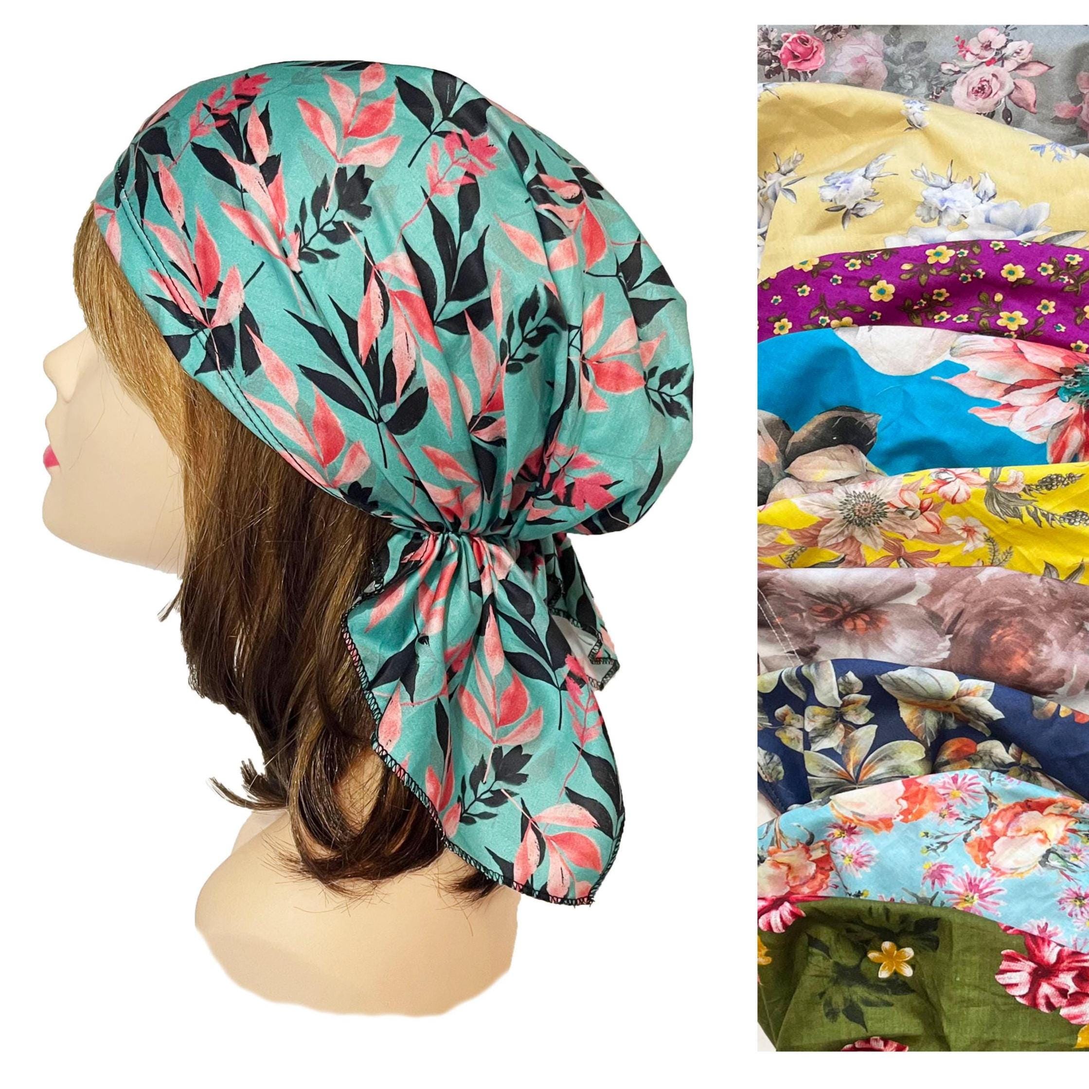 Soft Super Light 100% Cotton Head Scarf Head Wrap Bandana Pre-tied ...