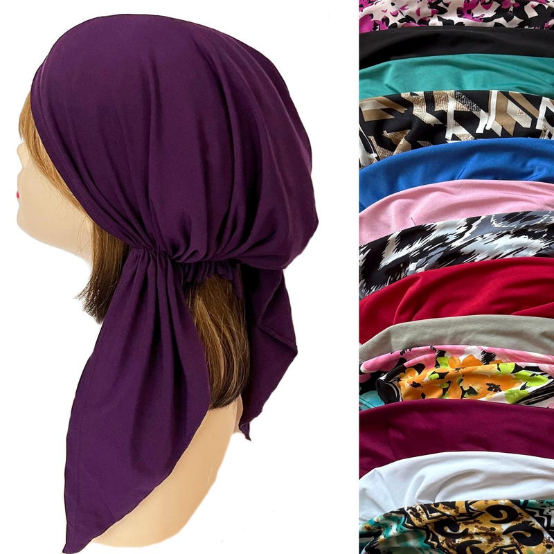 Purple Chemo Head Coverings - Etsy