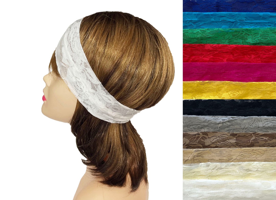 Lace Stretch Headband Women Headbands Wide Headband for Women Yoga Hair ...