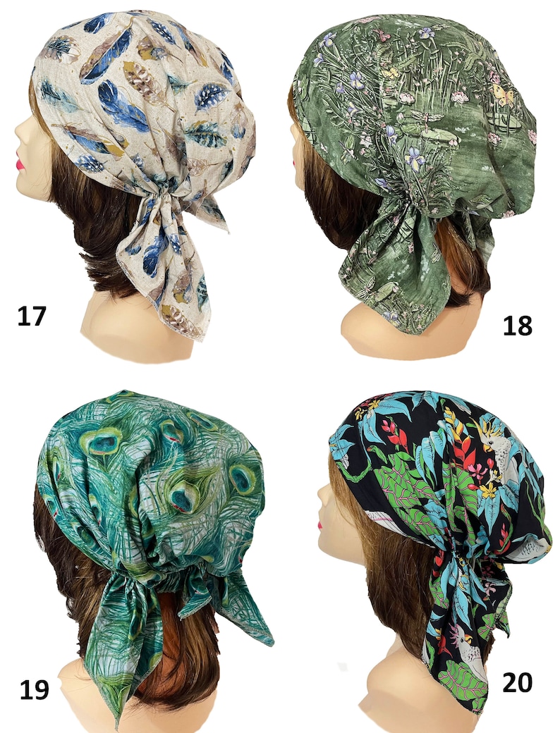 100% Cotton Bandana, Pre-tied Headcover, Chemo Cap for Doctors and ...