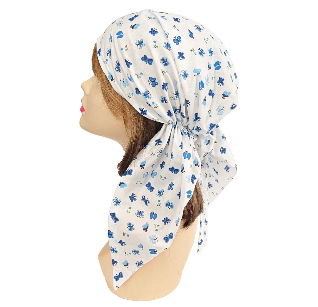 100% Cotton Head Scarf Head Wrap Pre-tied Head Cover Doctors Nurses ...
