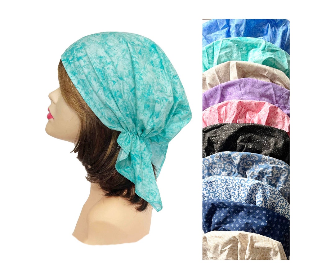 Cotton Head Scarf Head Wear Bandana Pre-tied Hair Cover Cap Doctors ...