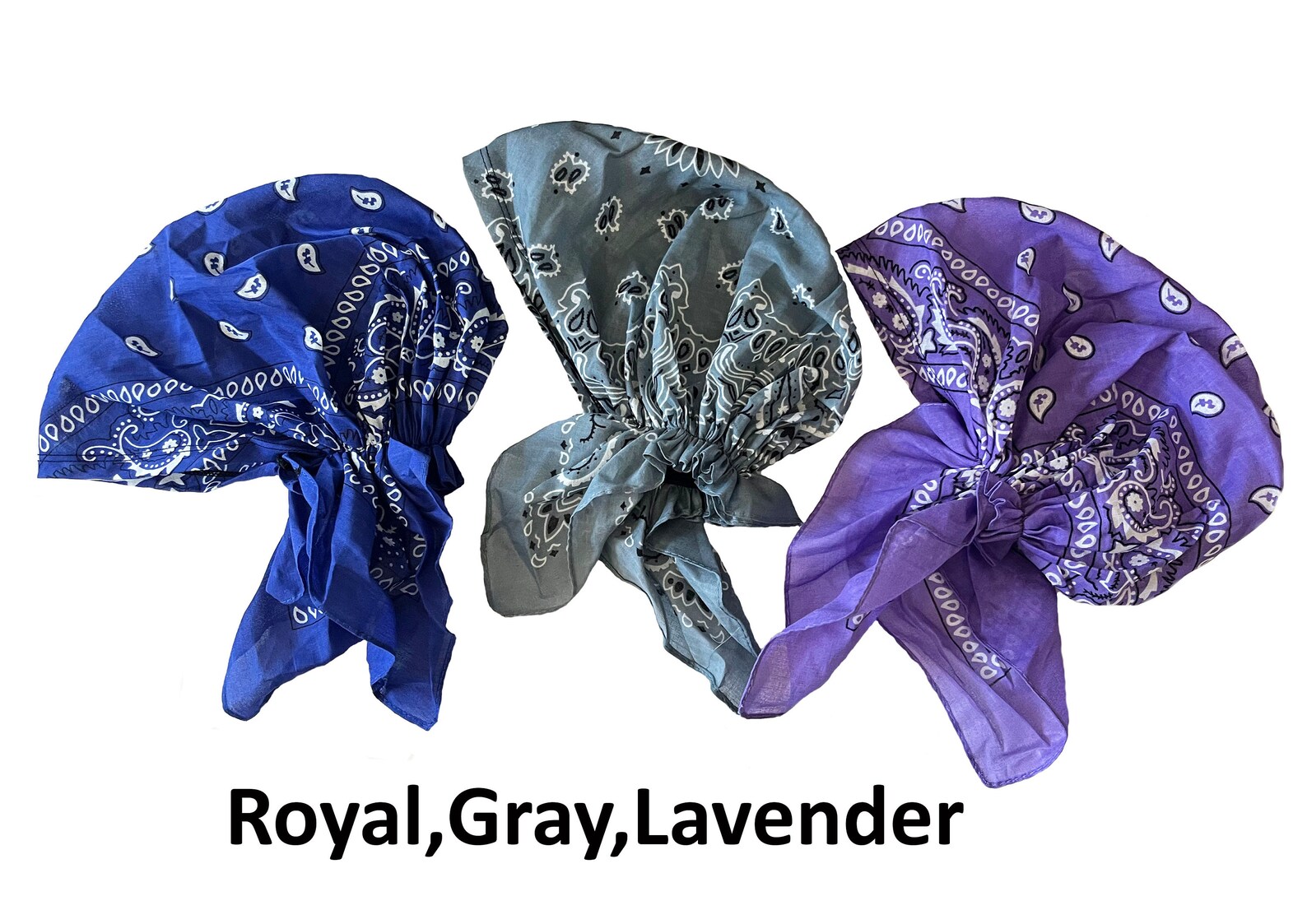 3 Pack Head Scarf Bandana Head Wrap Pre-tied Cotton Paisley - Etsy