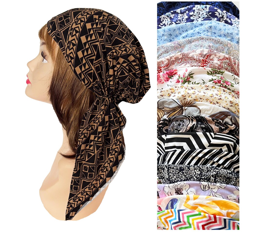 Charming Cotton Floral Pre-tied Headscarves - Soft, Comfortable, and ...