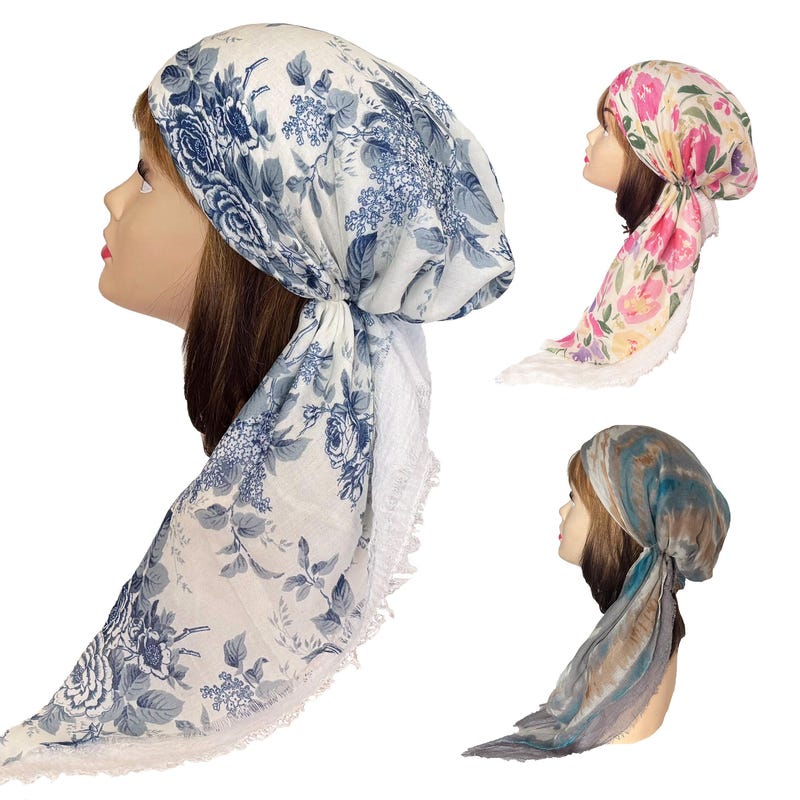 Head Wrap Long Silk Scarf - Etsy