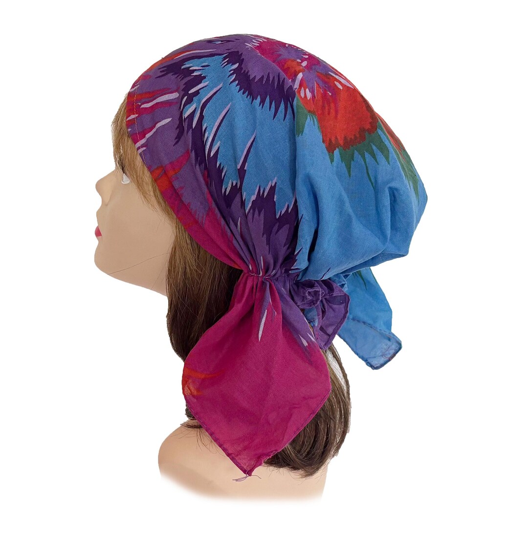 Cotton Bandana Pre-tied Summer Hair Scarf Chemo Scarf Hair Wrap Head ...