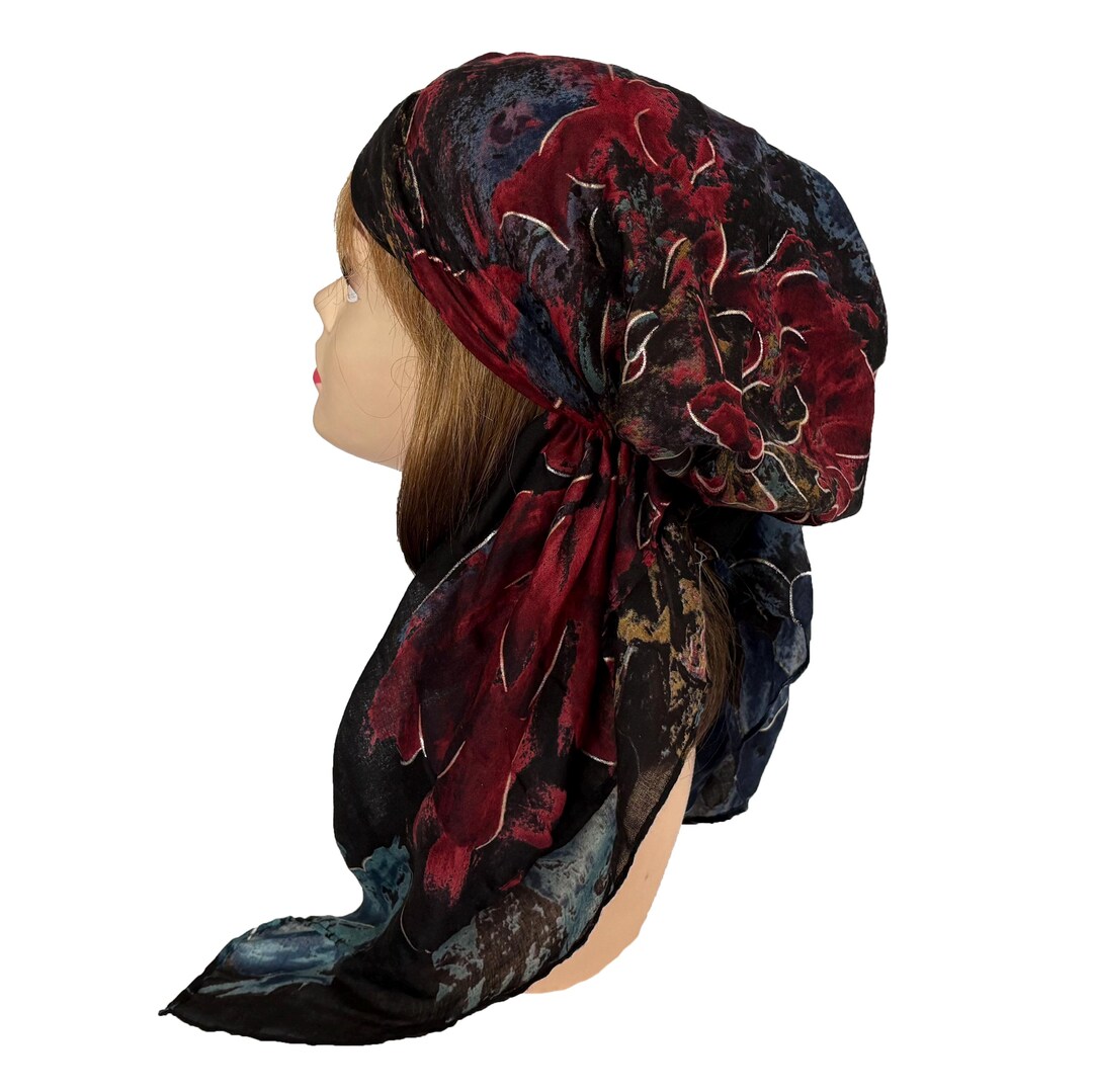 Super Soft Gauze Pre-tied Light Weight Head Wrap Hair Cover Chemo Cap ...