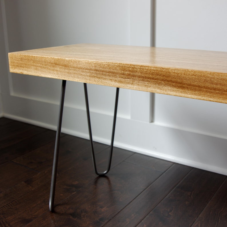 Modern Hairpin Leg Bench - Etsy