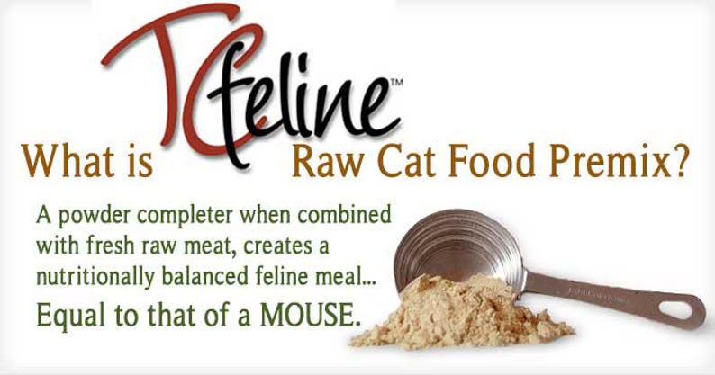 4.2oz Tcfeline Raw Cat Food Premix/supplement to Make Homemade Raw Cat ...