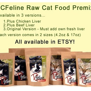 4.2oz Tcfeline Raw Cat Food Premix/supplement to Make Homemade Raw Cat ...