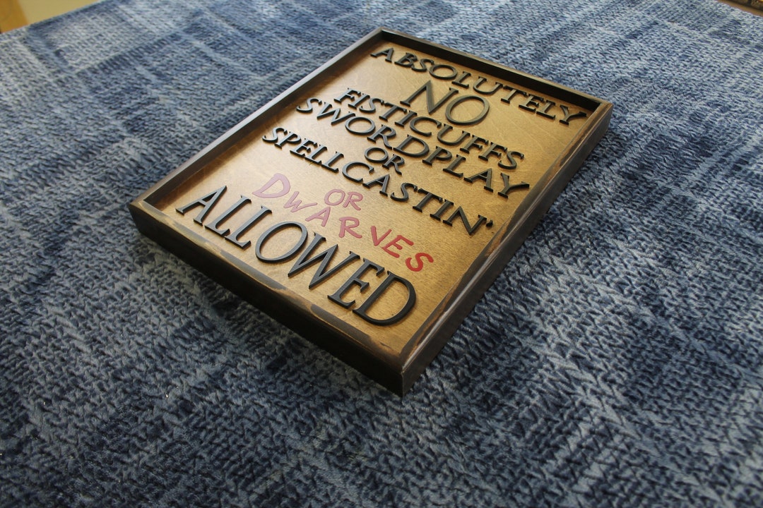 No Dwarves Sign - Etsy