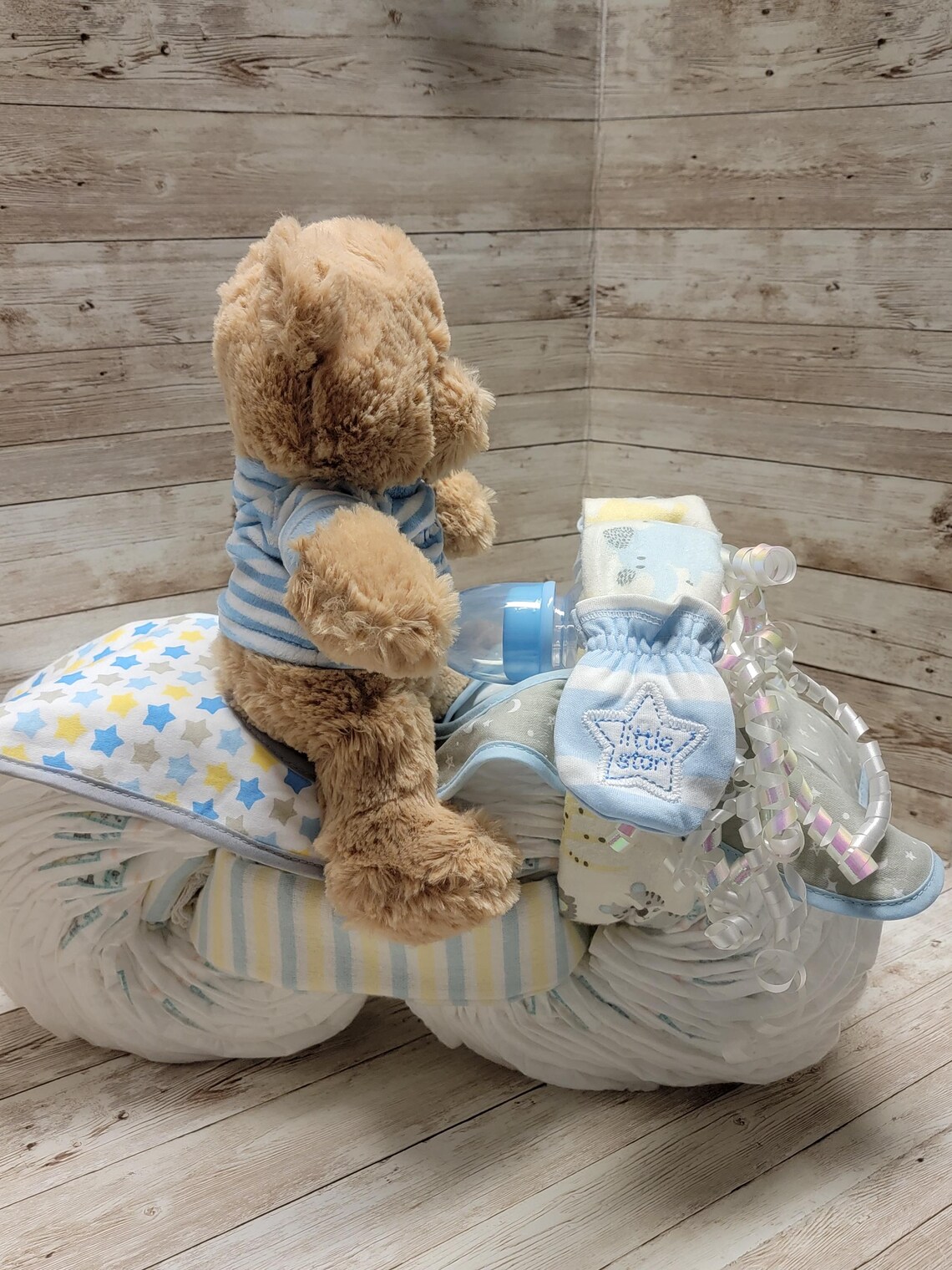 Custom Diaper Motorcycle With Personalized License Plate - Unique Baby ...
