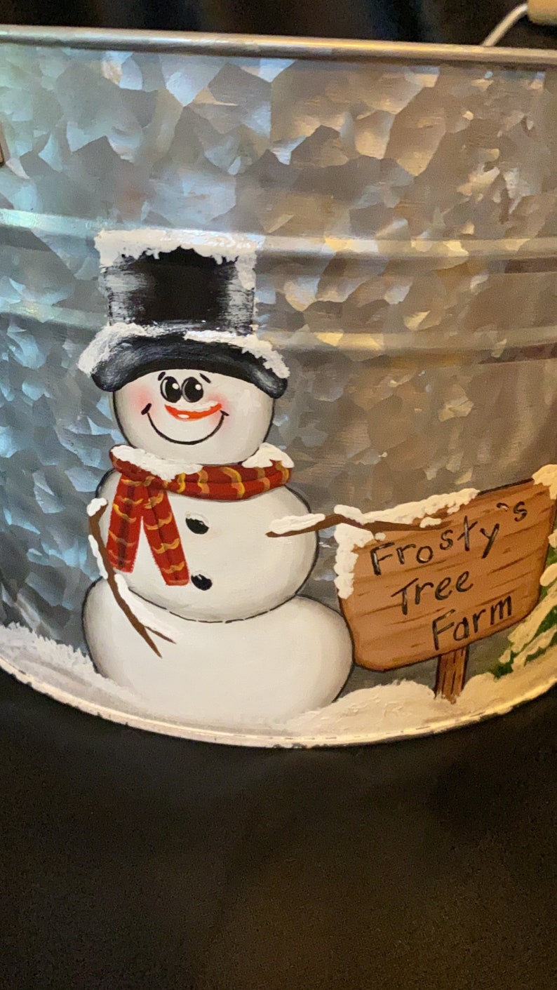 Snowman Bucket - Etsy