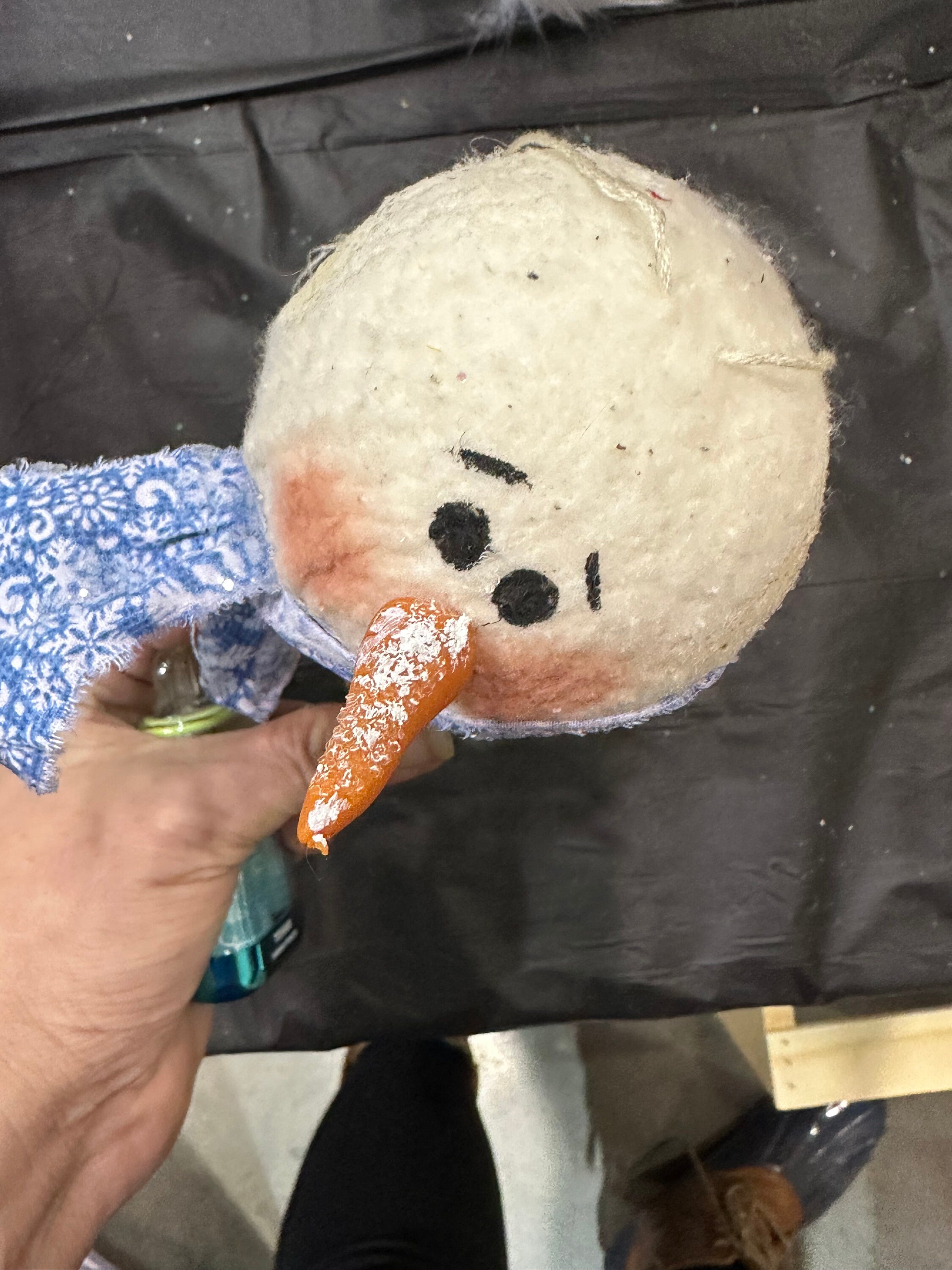 SNOW CONE Ornament, Snowman Ice Cream, Waffle Cone, Glittery Snow ...