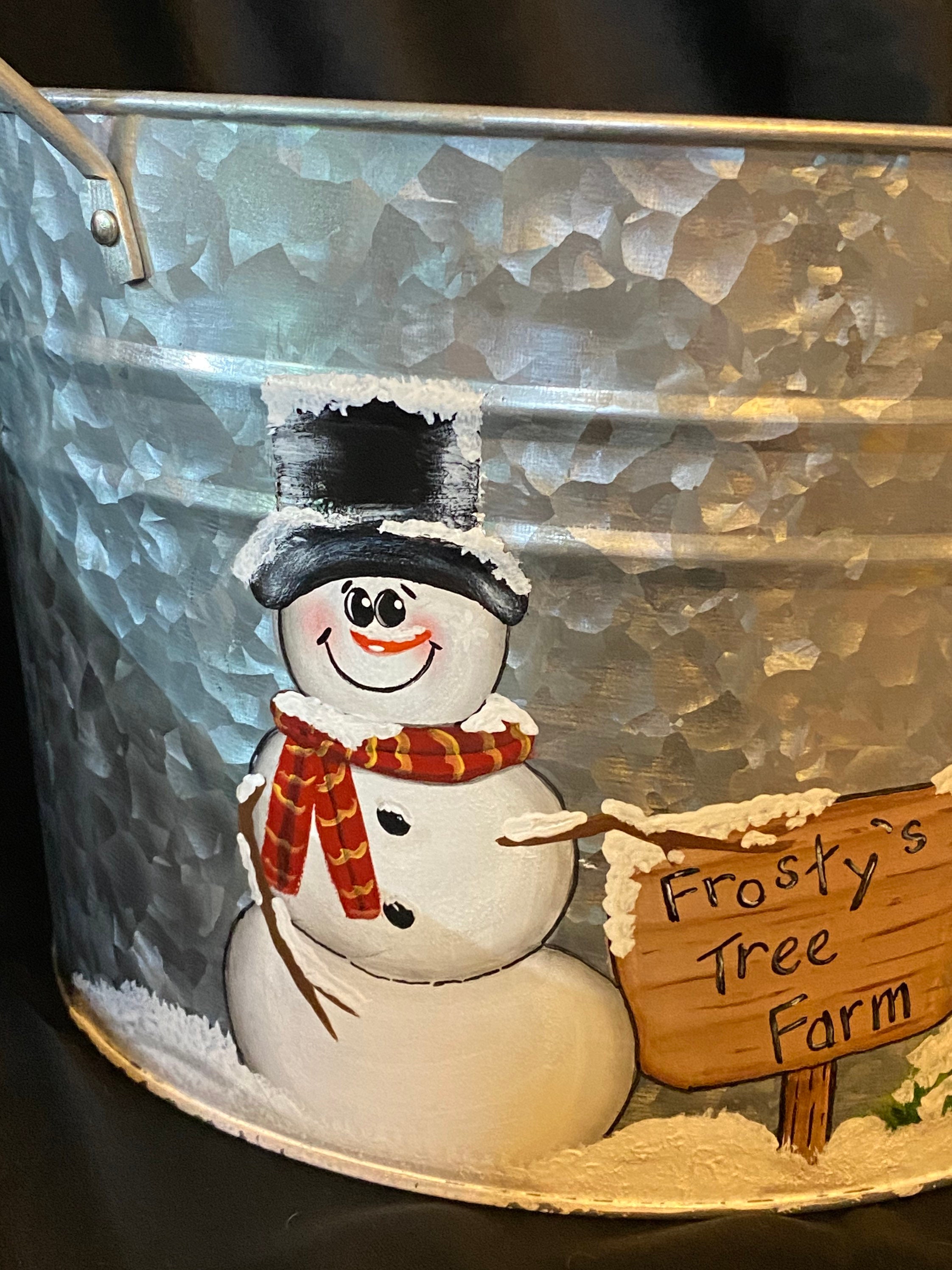 Snowman Bucket - Etsy