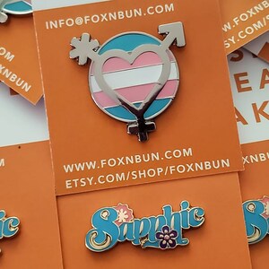 Trans Pride Enamel Pin - Etsy