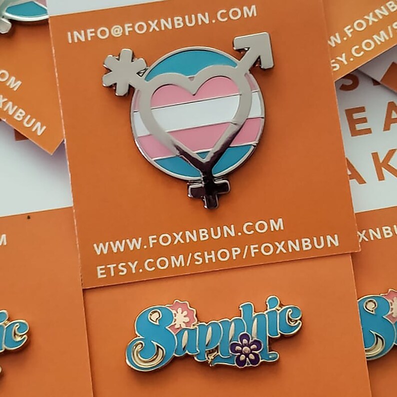 Trans Pride Enamel Pin - Etsy