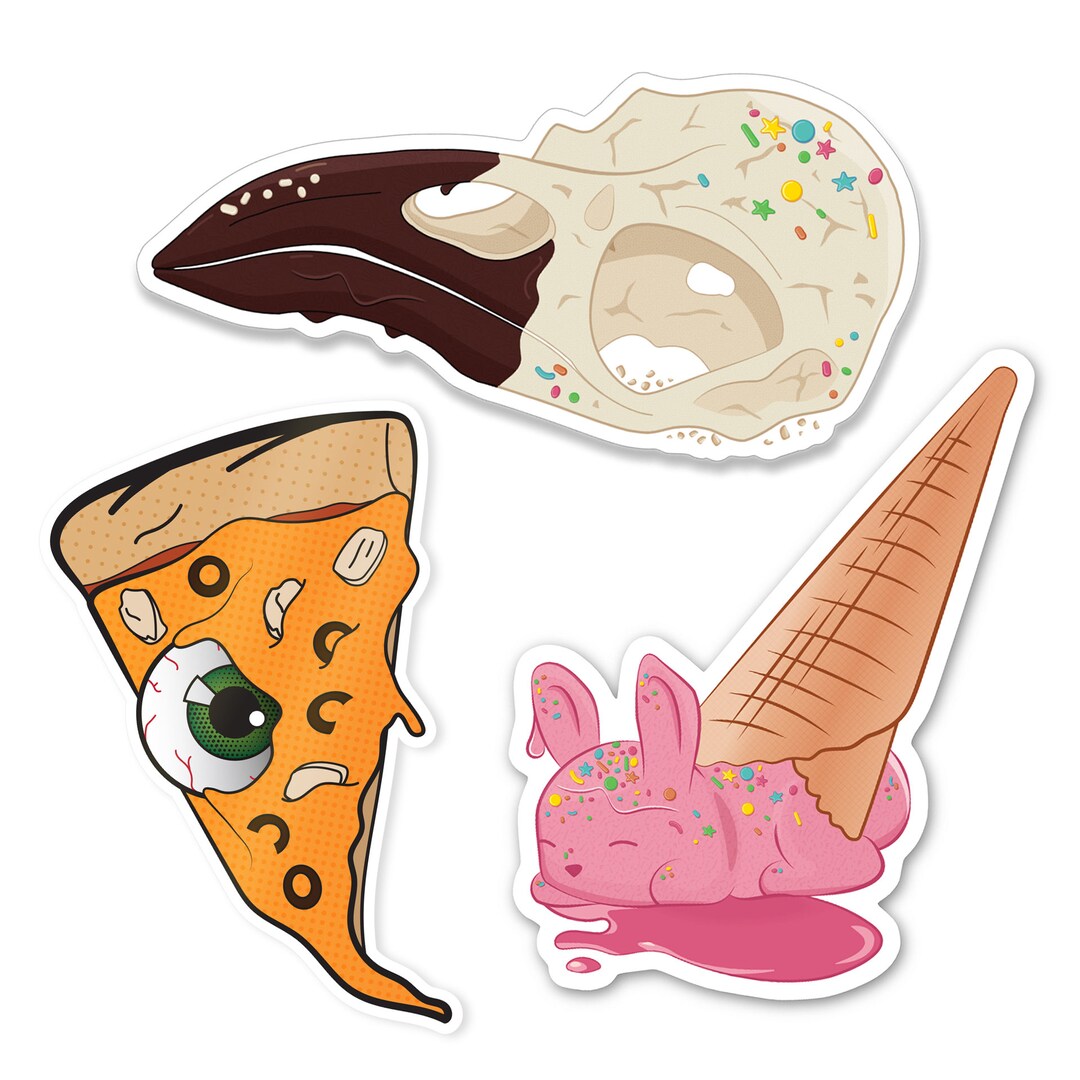 Weird Foods | 2"x3" Vinyl Stickers (set of 3) - Etsy