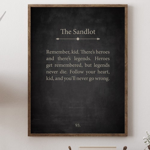 THE SANDLOT Movie Poster black & White Vintage Baseball - Etsy