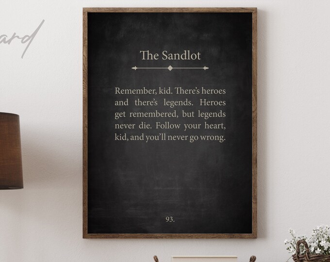 Sandlot Hat Print - Etsy