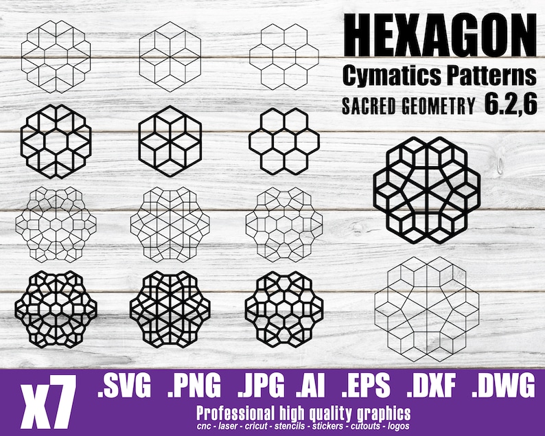 Sacred Geometry Cymatics SVG, Pattern SVG, Clipart, Files for Cricut ...