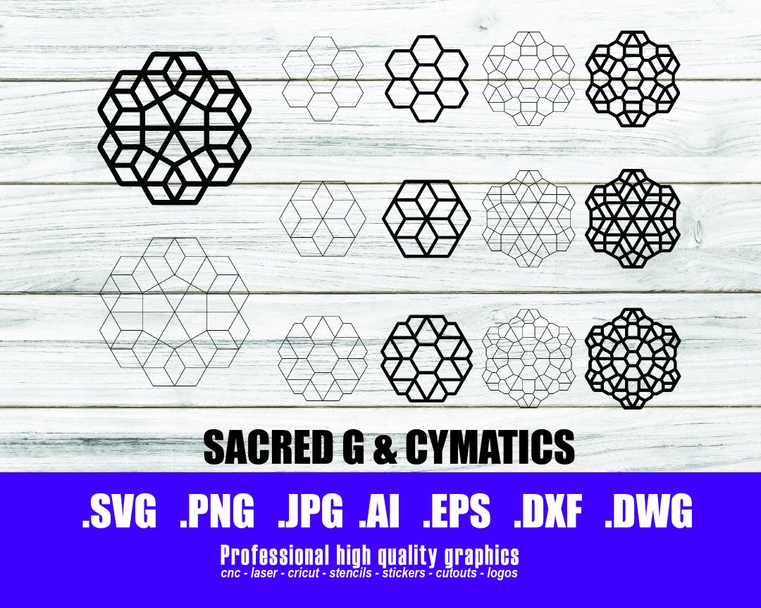 Sacred Geometry Cymatics SVG, Pattern SVG, Clipart, Files for Cricut ...