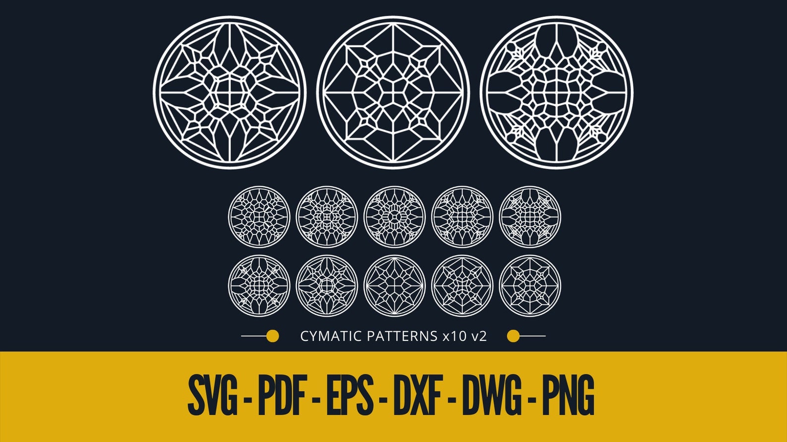 Circle Patterns Pack Cymatics Geometry Sacred Geometry SVG, Pattern SVG ...