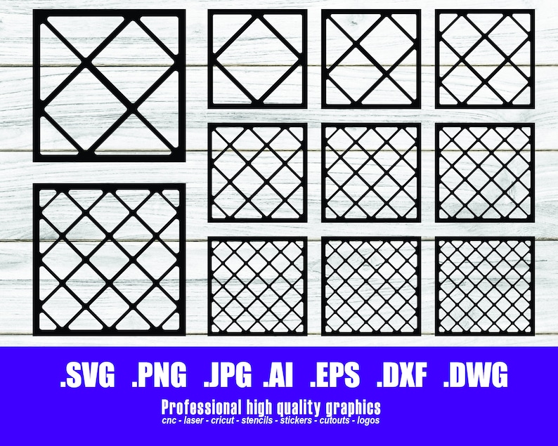 Diagrid Pattern Stained Glass SVG, Pattern SVG, Clipart, Files for ...
