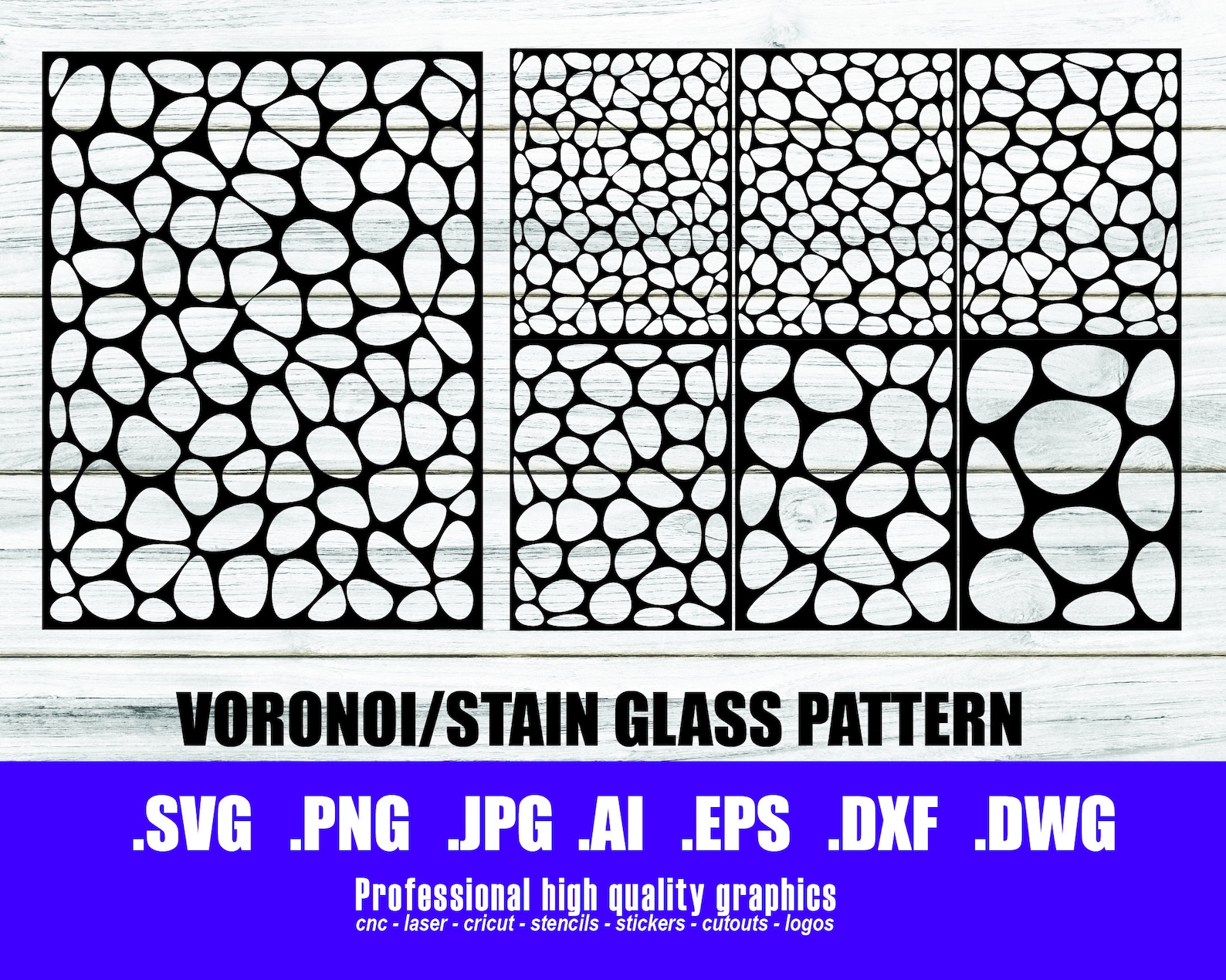 Voronoi Stained Glass SVG, Pattern SVG, Clipart, Files for Cricut, Cut ...