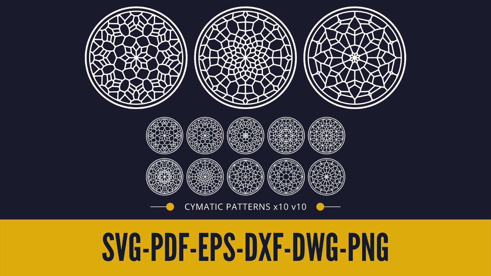 Cymatic Geometry Patterns SVG, Pattern SVG, Clipart, Files for Cricut ...