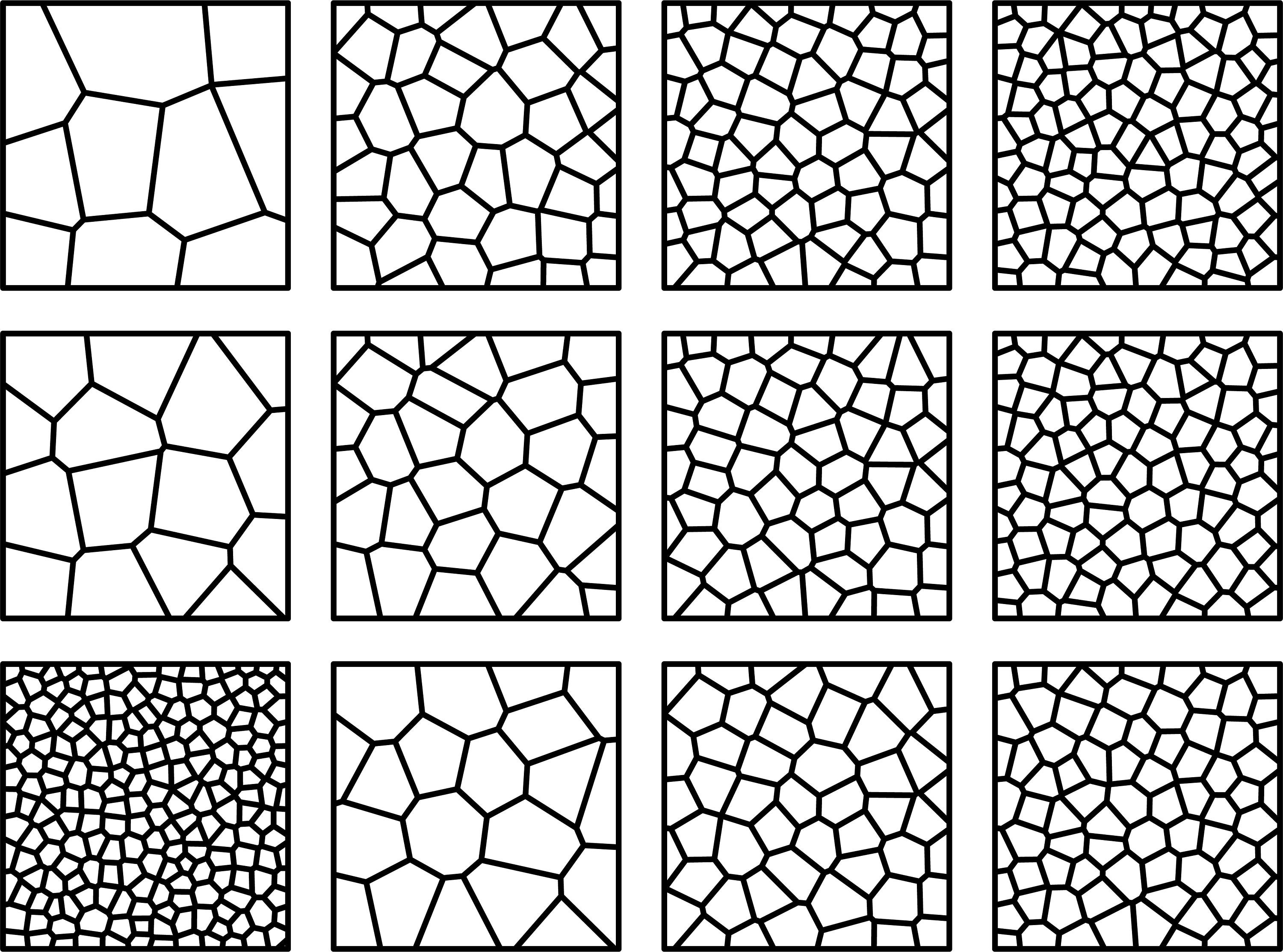 Voronoi Buntglas SVG, Muster SVG, Clipart, Dateien für Cricut ...